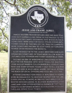 Old Campsite of Jesse and Frank James – Wise County Historical Society ...