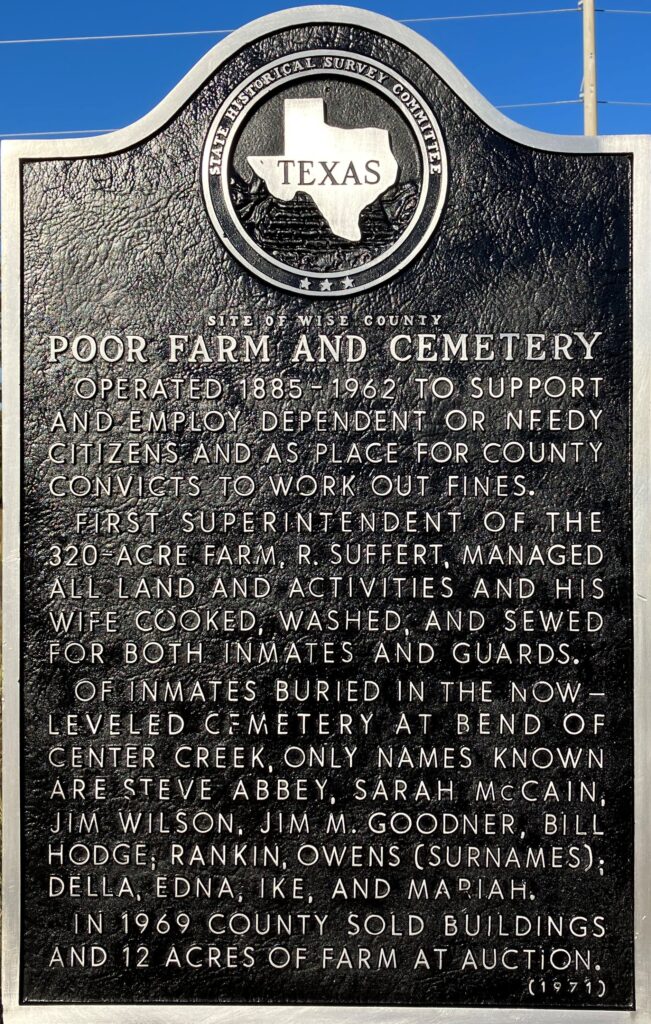 Site of Wise County Poor Farm & Cemetery – Wise County Historical ...